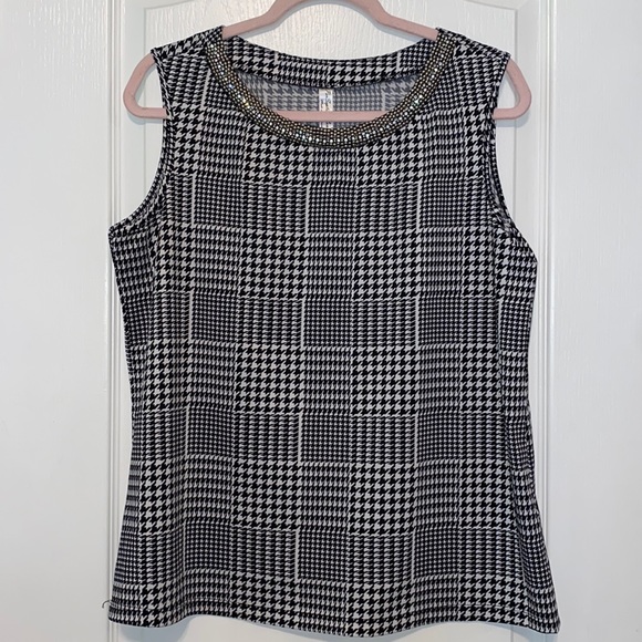 PerSeption Concept | Tops | Beaded Houndstooth Top | Poshmark